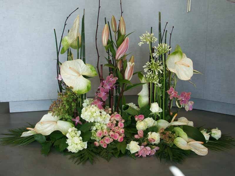 Fleurs enterrement Cannes, composition florale deuil, décès Cannes